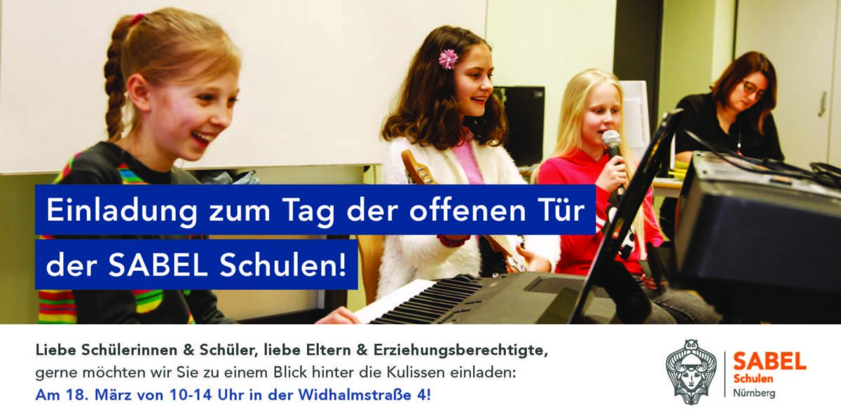 Tag der offenen Tür am 18. März SABEL Schulen Nürnberg